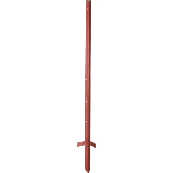Sturdy angle steel post in red
