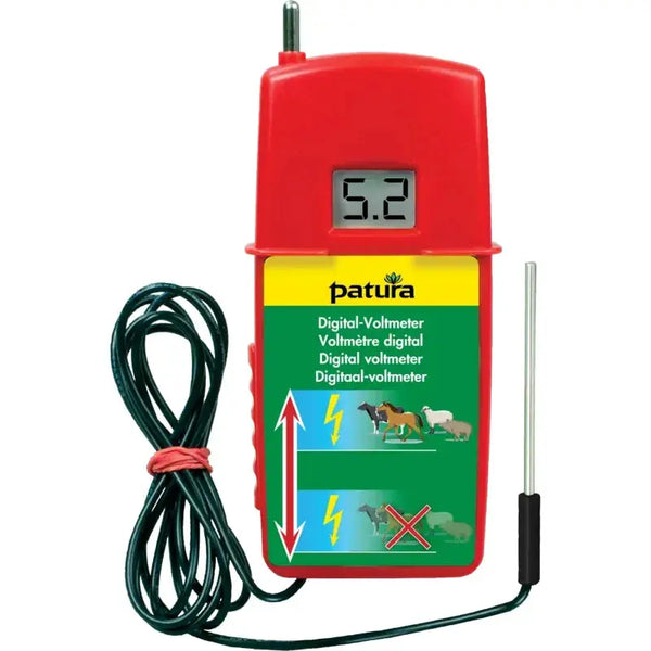 Digital voltmeter with load resistance - ideal for electric fences